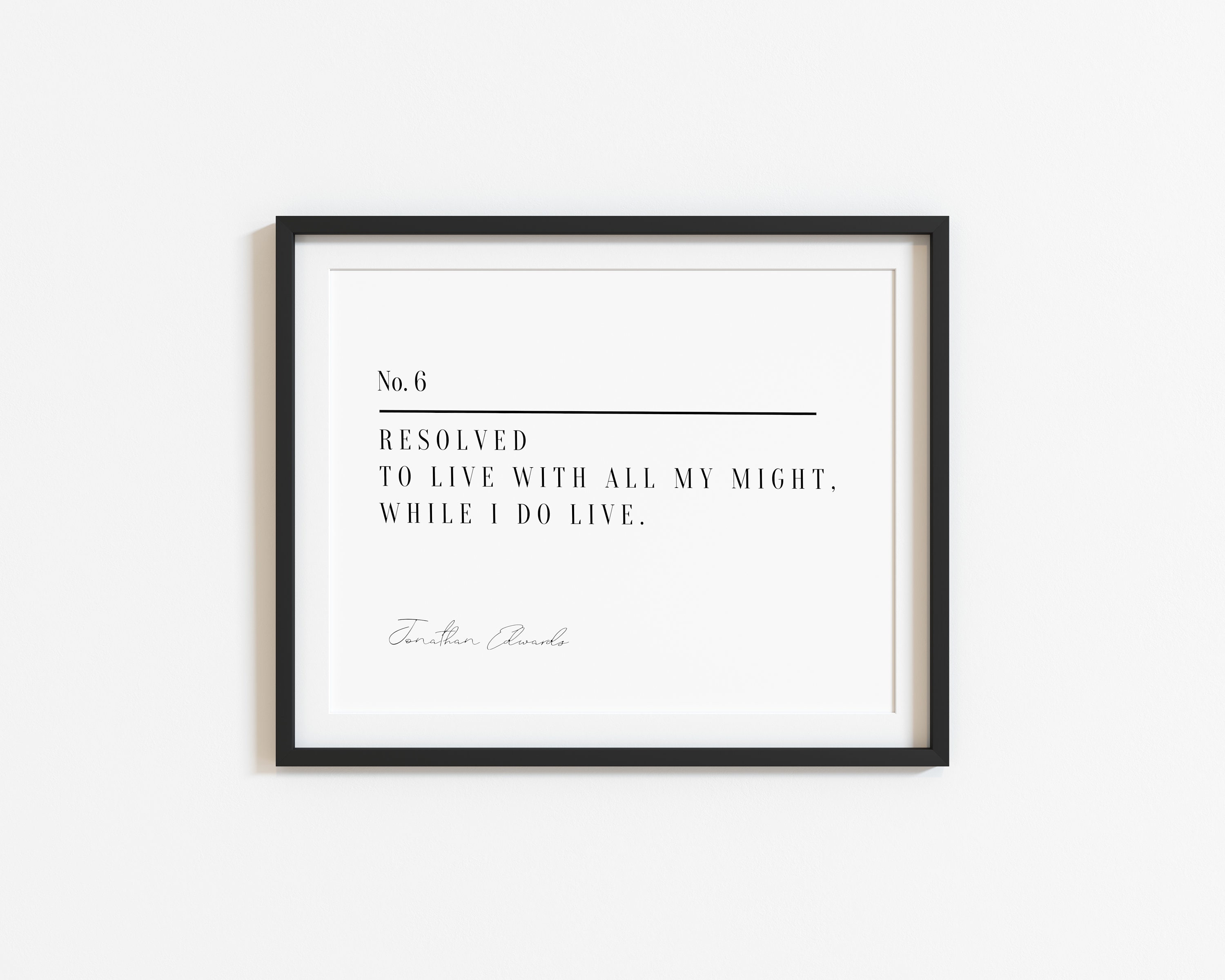 Jonathan Edwards Resolutions Art Print Christian Gift for | Etsy