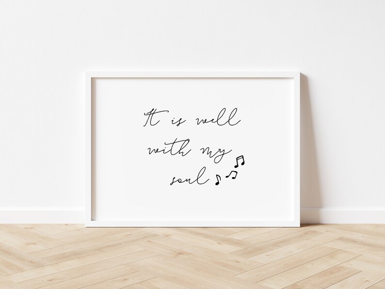 It is Well Bible Verse Art Print Christian Home Decor - Etsy