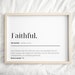Faithful Definition Christian Art Print, Christian Gift, Christian Art ...