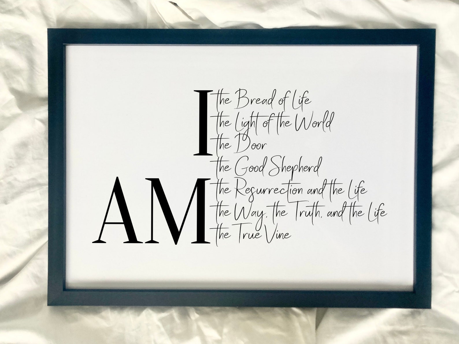 Jesus I Am Bible Verse Art Print Christian Home Decor | Etsy