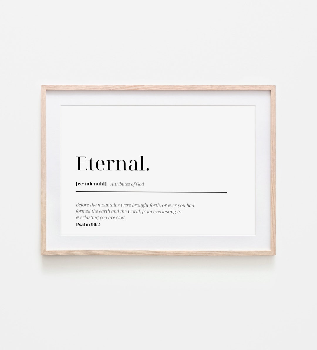 Eternal Definition Christian Art Print, Christian Gift, Christian Art ...