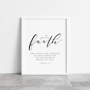 Hebrews 11:1 Minimalist Christian Art, Minimalist Christian Print ...