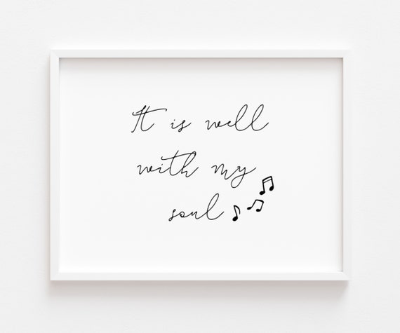 It is Well Bible Verse Art Print Christian Home Decor - Etsy