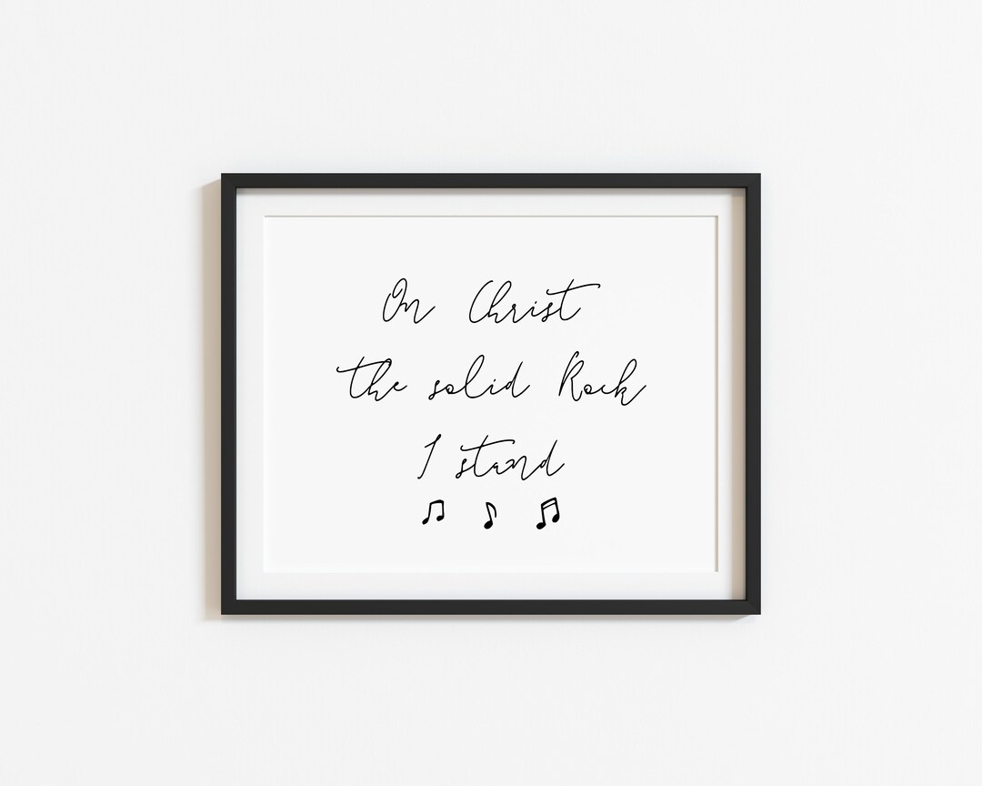 Christ Hymn Print, Bible Verse Art Print, Christian Home Decor ...