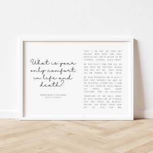 Heidelberg Catechism Modern Question 1, Printable Bible Verse ...