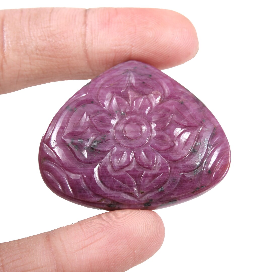 DISTINCTIVE'''' Natural Mughal Hand Carved Ruby Heart Shape Gemstone ...
