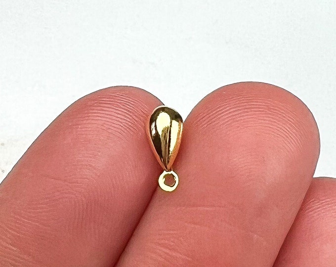 18K Gold Plated Teardrop Earring Posts, Gold Plated Earring Findings ...