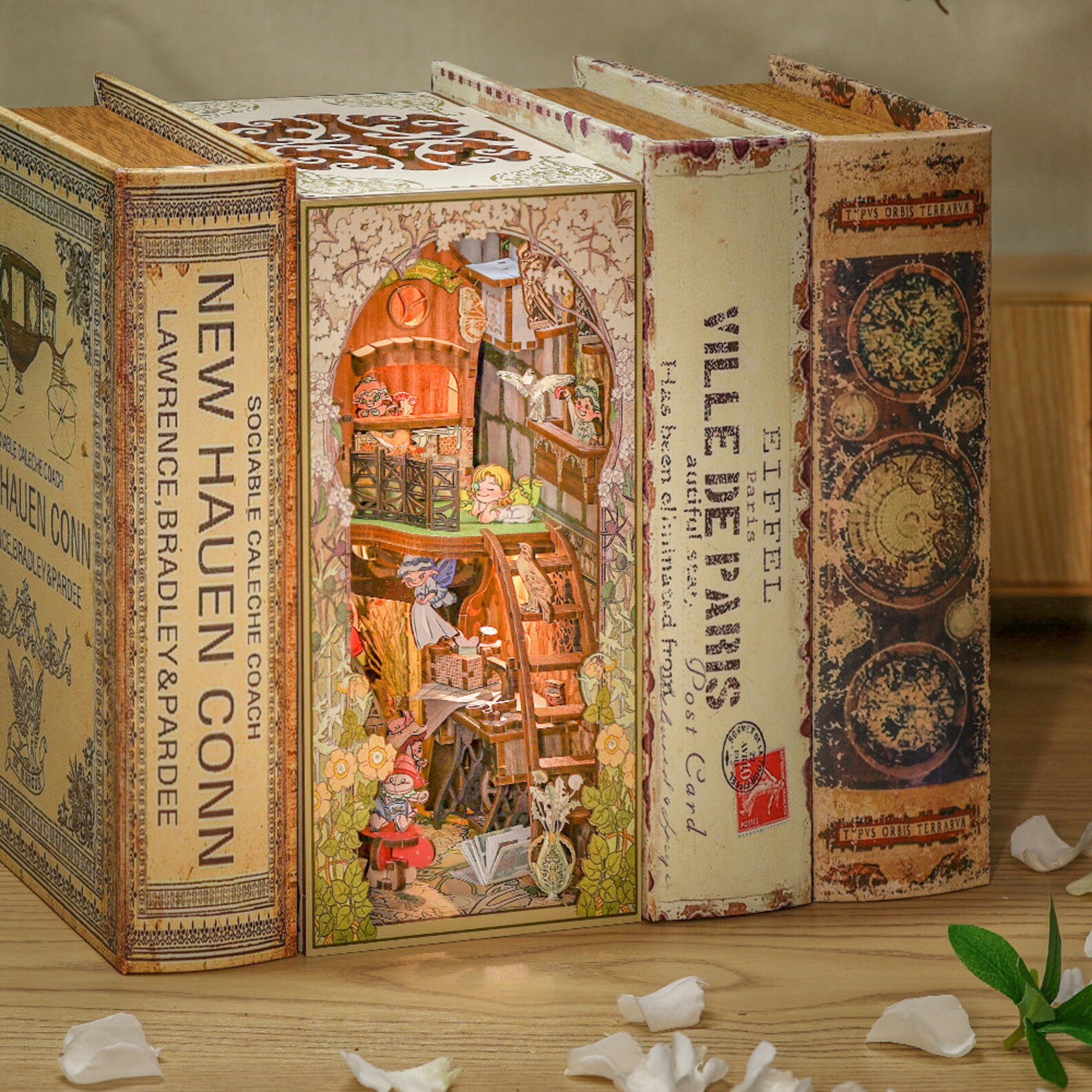 Elven Paradise Book Nook Kits DIY Wooden Bookshelf Miniature - Etsy