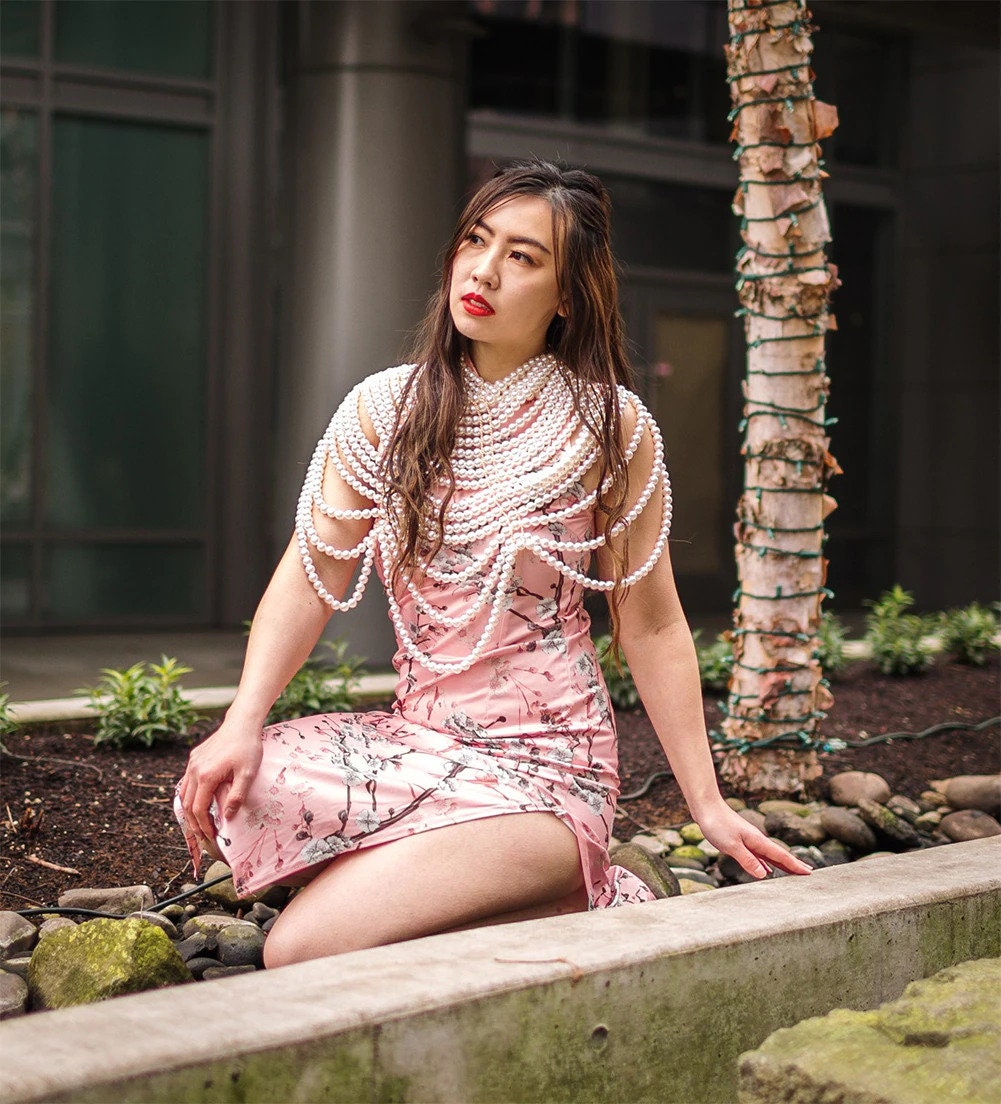 Adjustable Size Women's Pearl Body Chain Bra Shawl Pearls - Etsy