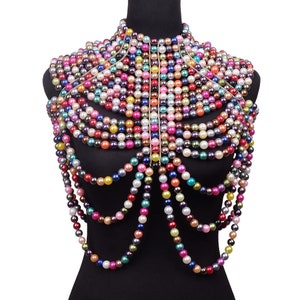 Adjustable Size Women's Pearl Body Chain Bra Shawl Pearls - Etsy