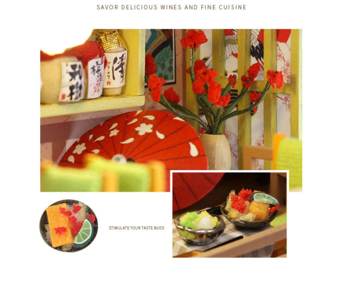 DIY Wooden Doll House Kit Japanese Architecture House With | Etsy