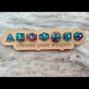 Dnd ‘choose Your Weapon’ Dice Display Silicone Mould, Dungeons and ...