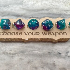 Dnd ‘choose Your Weapon’ Dice Display Silicone Mould, Dungeons and ...