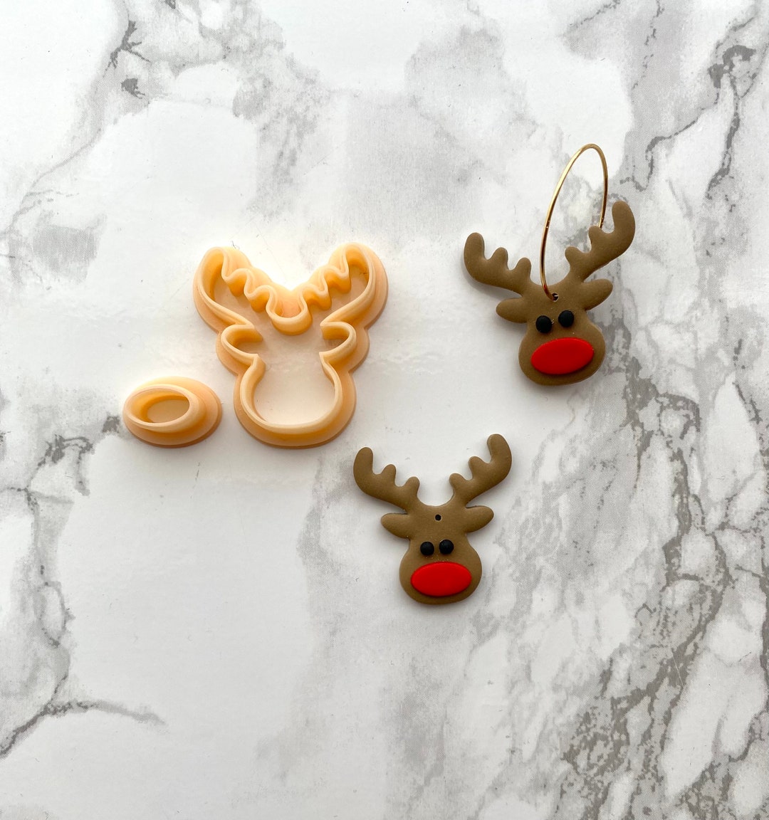Reindeer Clay Cutter / Rudolph Cutter / Polymer Clay Cutter / Polymer ...