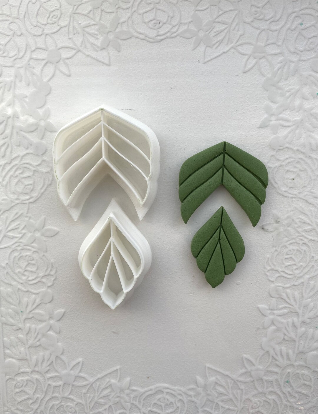 Leaf Combo / Twin Leaf Clay Cutter / Polymer Clay Cutter / Polymer Clay ...