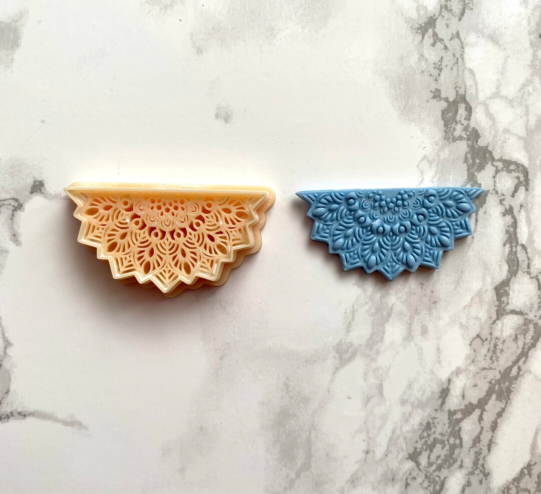 Half Mandala Clay Cutter / Polymer Clay Cutter / Polymer Clay Tools ...