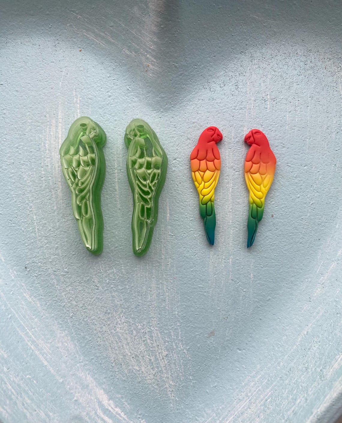 Parrot Clay Cutter / Mirrored Pair / Polymer Clay Cutter / Polymer Clay ...