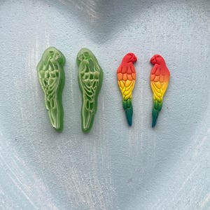 Parrot Clay Cutter / Mirrored Pair / Polymer Clay Cutter / Polymer Clay ...