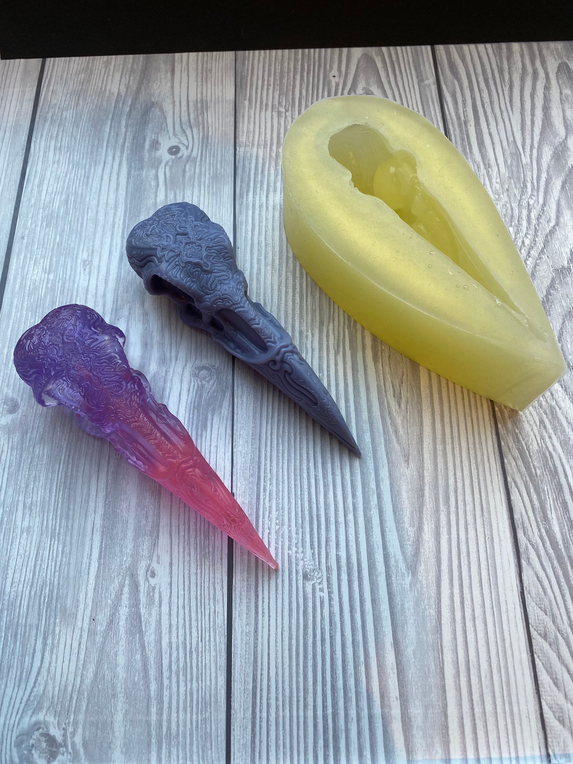 Decorative Raven Skull Silicone Mould, Khonshu Head, 3D Raven Skull ...