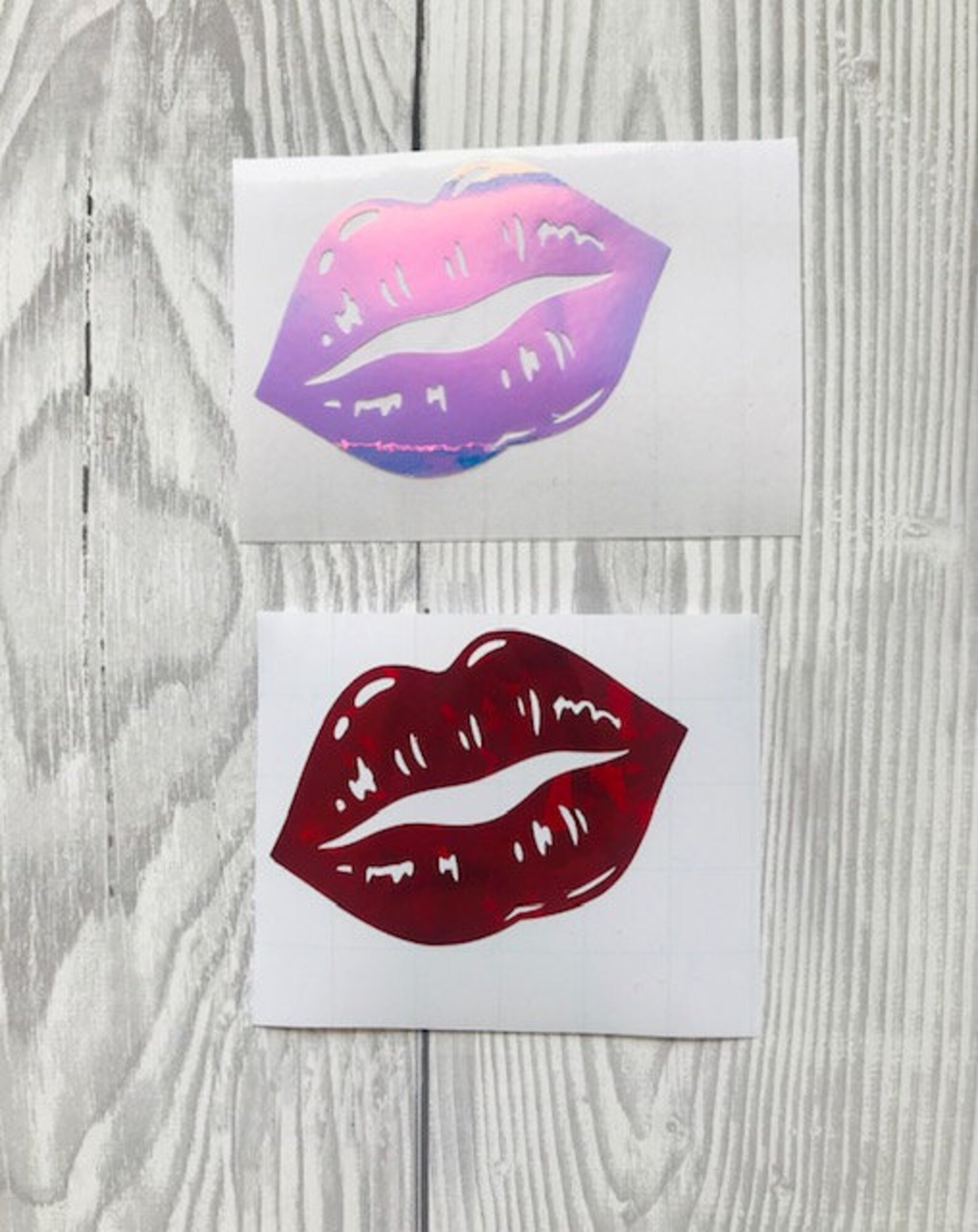 Lips Vinyls set of 2 - Etsy