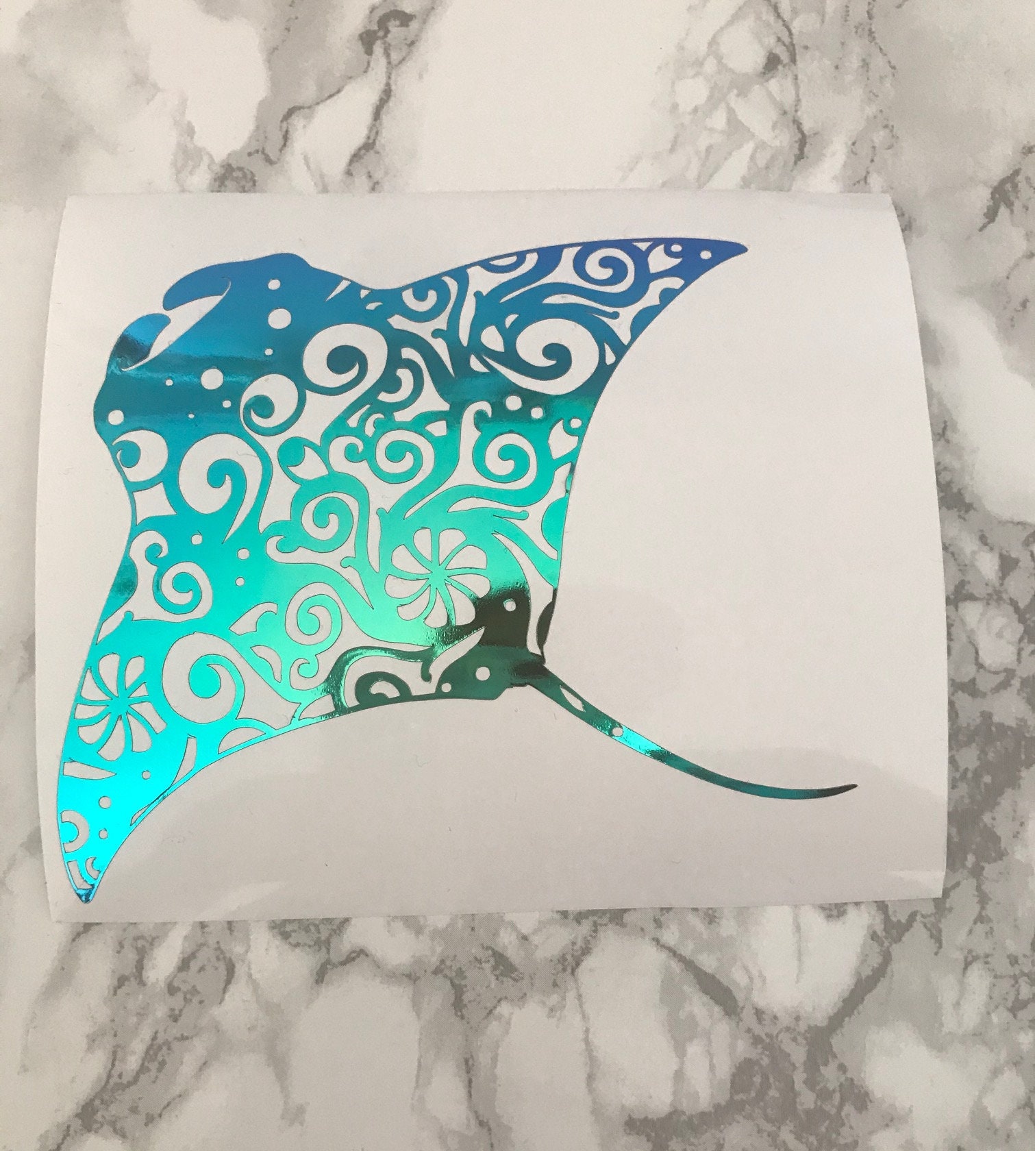 Manta Ray Mandala Vinyl - Etsy Australia