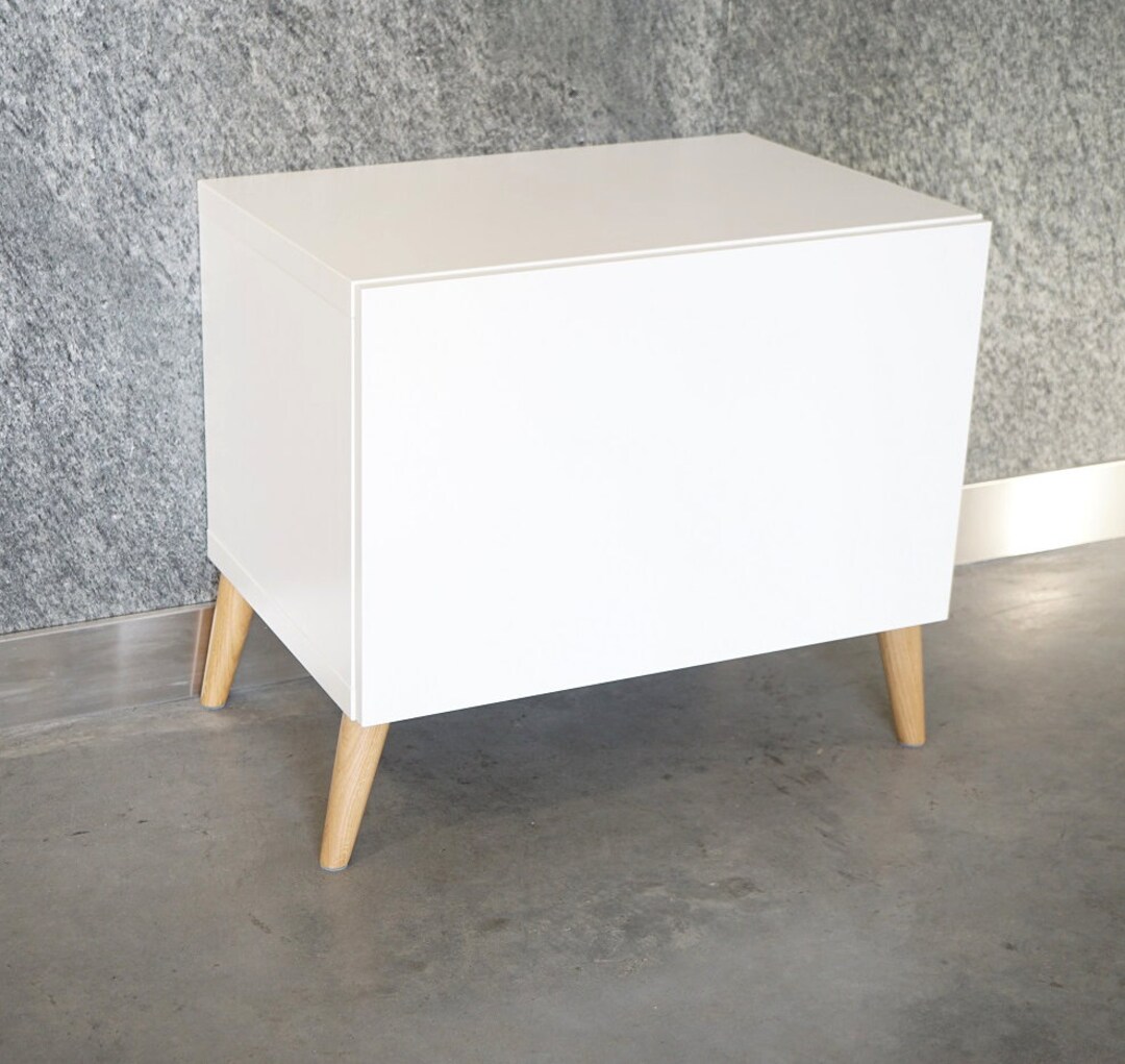 Mid Century, Tapered Furniture Legs Varnished Wooden Cabinet Legs 6 45 ...
