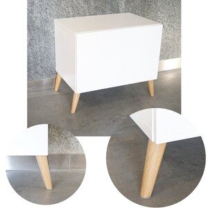 Mid Century, Tapered Furniture Legs Varnished Wooden Cabinet Legs [6 ...
