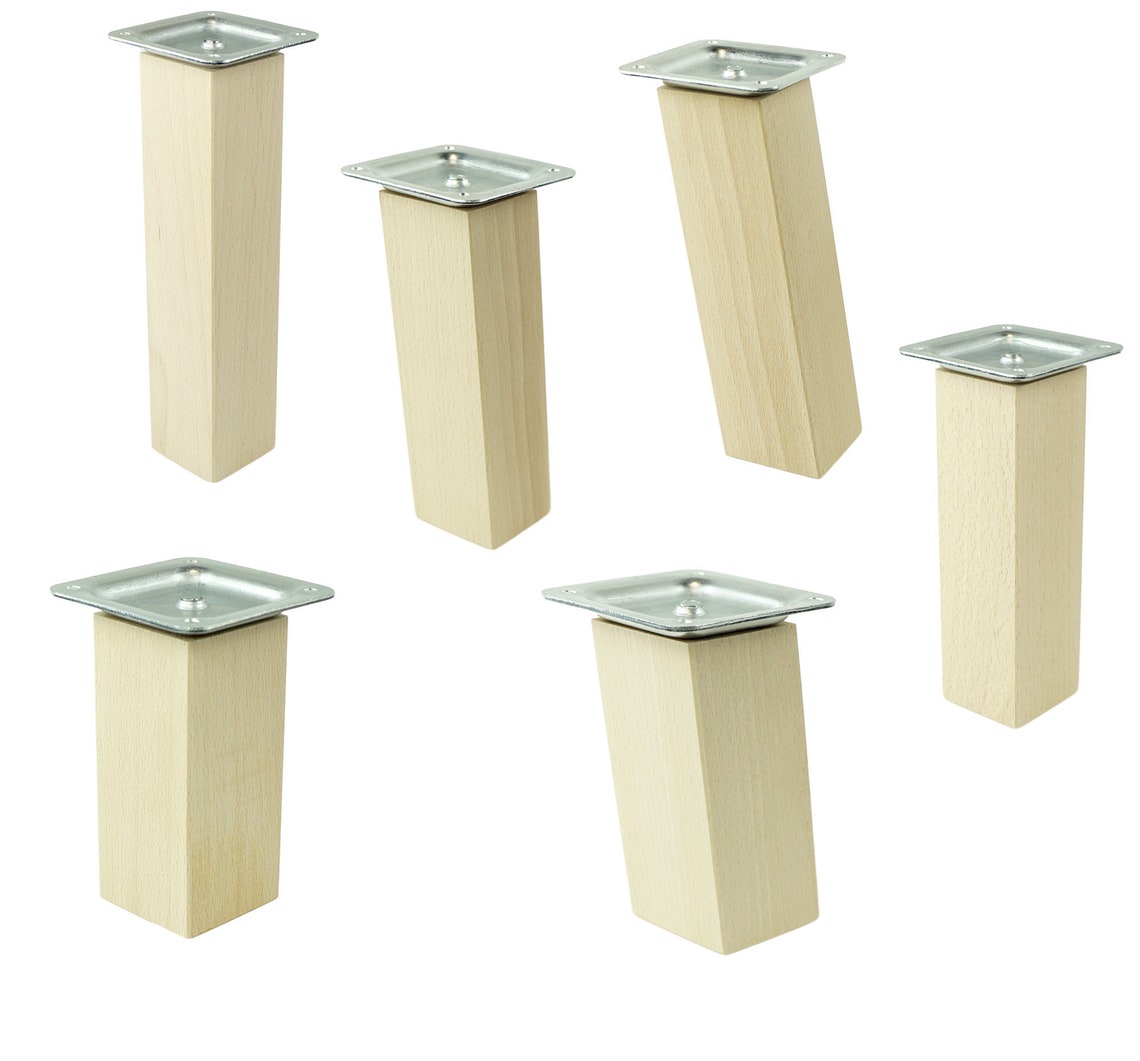 Wooden Cabinet Legs Solid Wood Angle or Straight Conical - Etsy UK