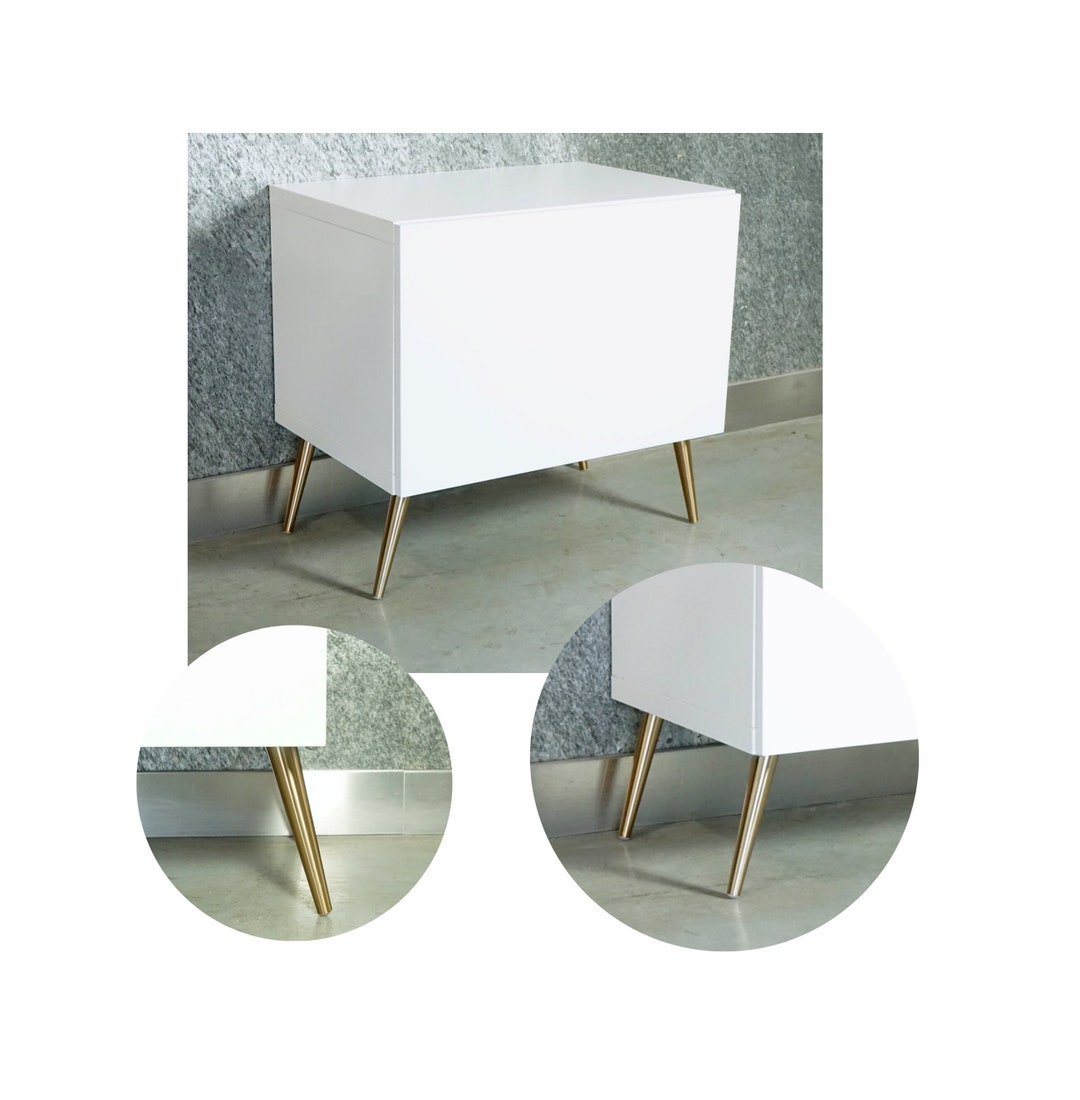 Antique Gold Metal Cone Legs, Scandinavian Furniture Legs 10 45 CM ...