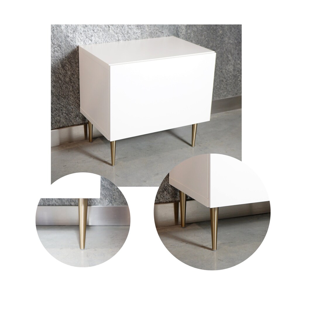 Antique Gold Metal Cone Legs, Scandinavian Furniture Legs 10 CM, Modern ...