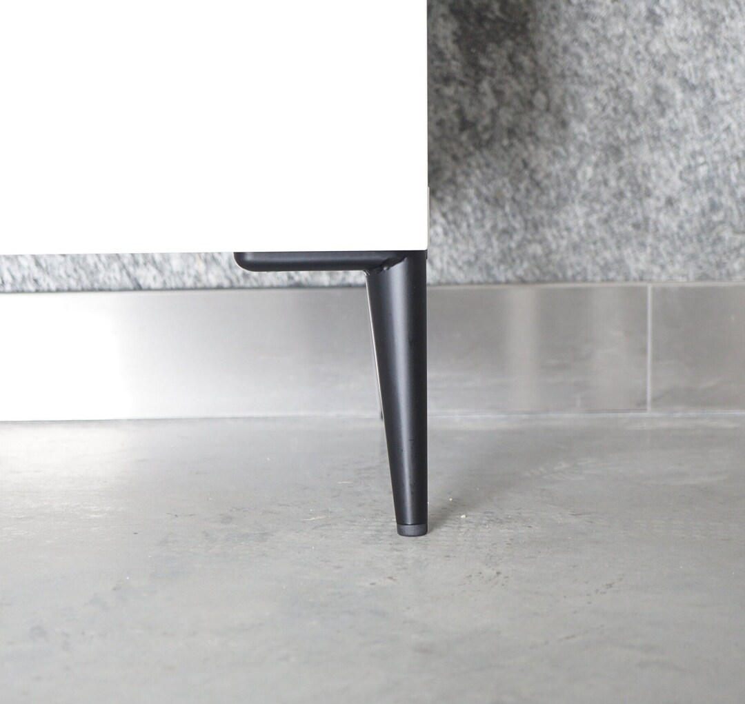 Black Metal Legs [15 CM] in the Shape of a Pin, Modern Metal Legs for ...