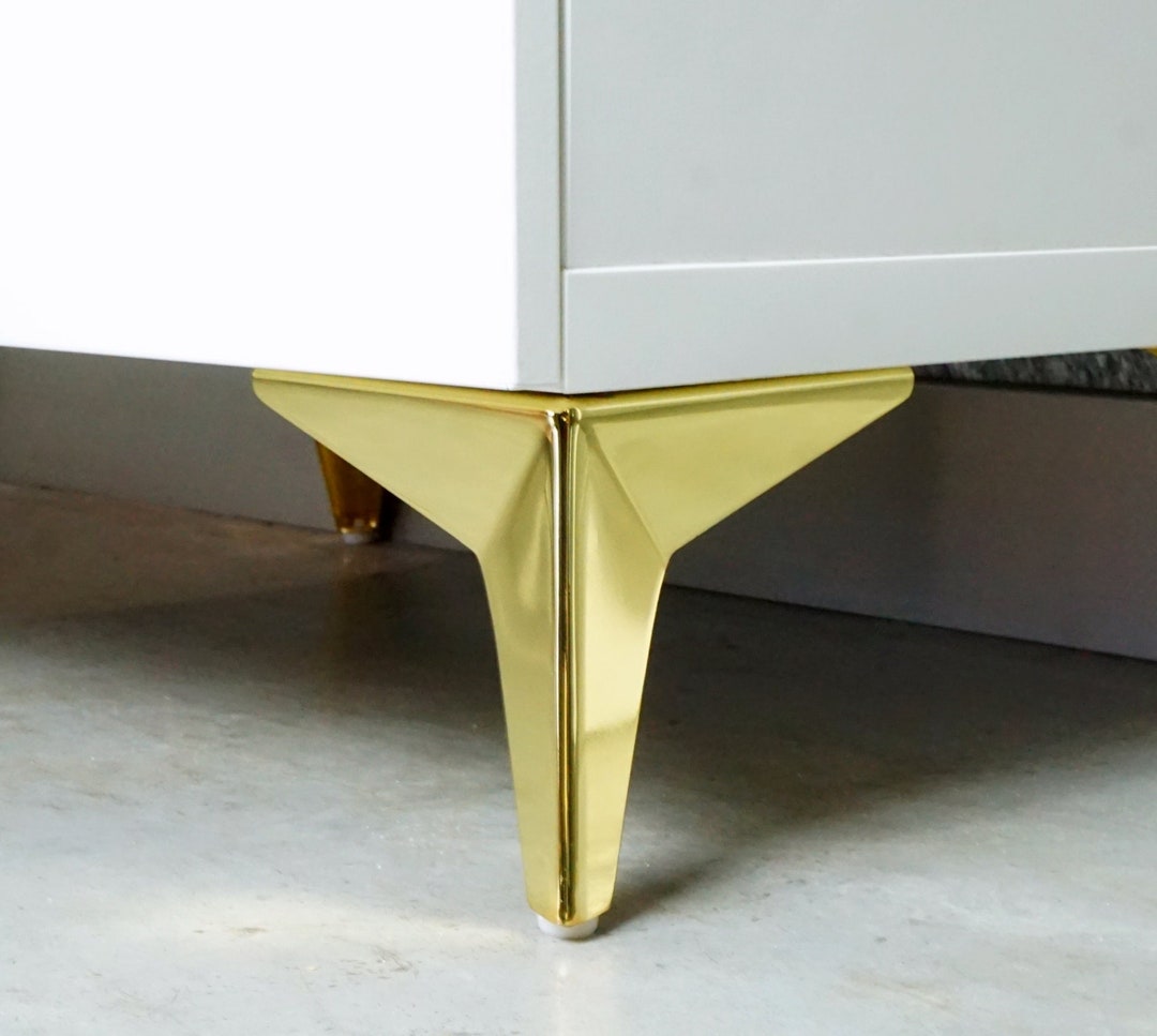 Brushed Brass Star Shaped Metal Feet 13 CM, Modern Metal Legs for ...