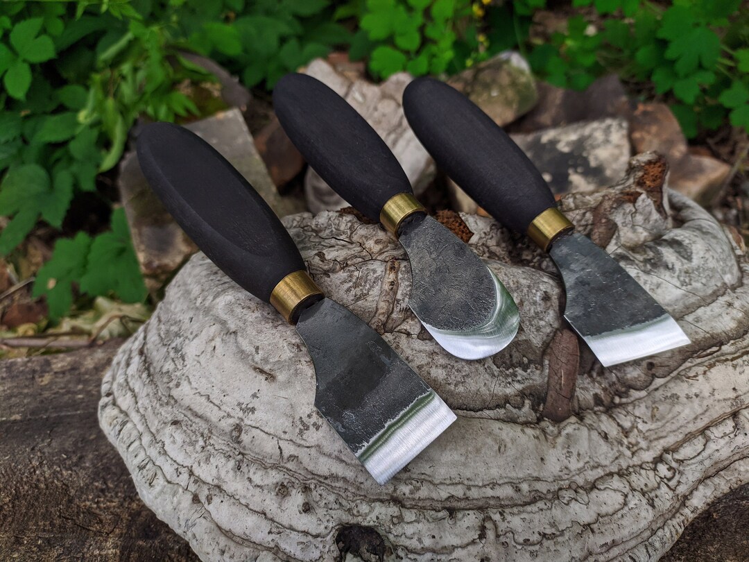 Leather Skiving Knife Set 3pcs. Hand Made Forged Knife for Leather ...