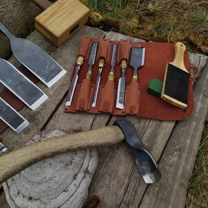 Carpenters Slick Chisel Set 18pcs. Chisel for a Wooden Frame. Straight ...