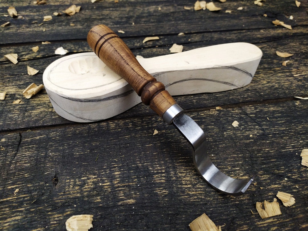 Spoon Carving Hook Knife. Forged Spoon Carving Knife. Knives - Etsy