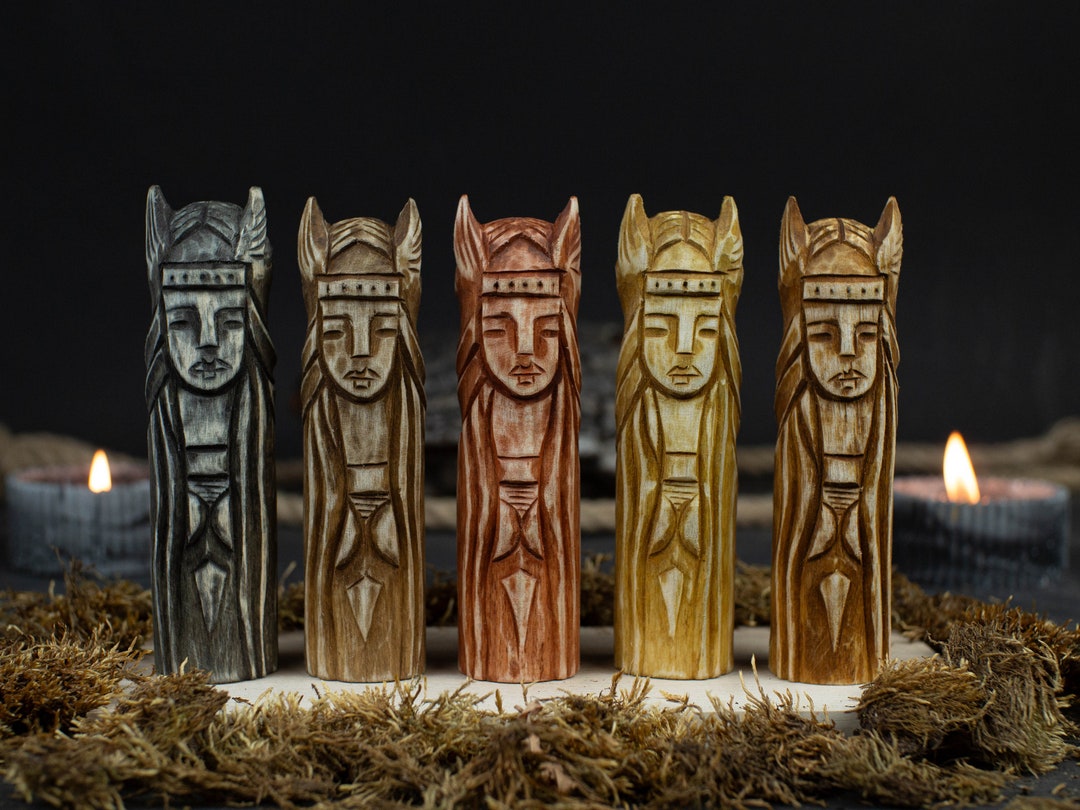 Wooden Figurines Set 5 Pcs. Aphrodite Figurines. Wooden Handcrafted ...
