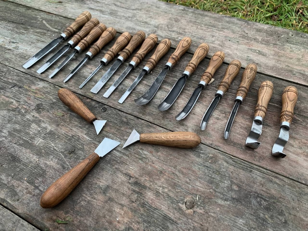 Holz Schnitzset 18tlg. Geschmiedete Meißel. Verbogener Meißel ...