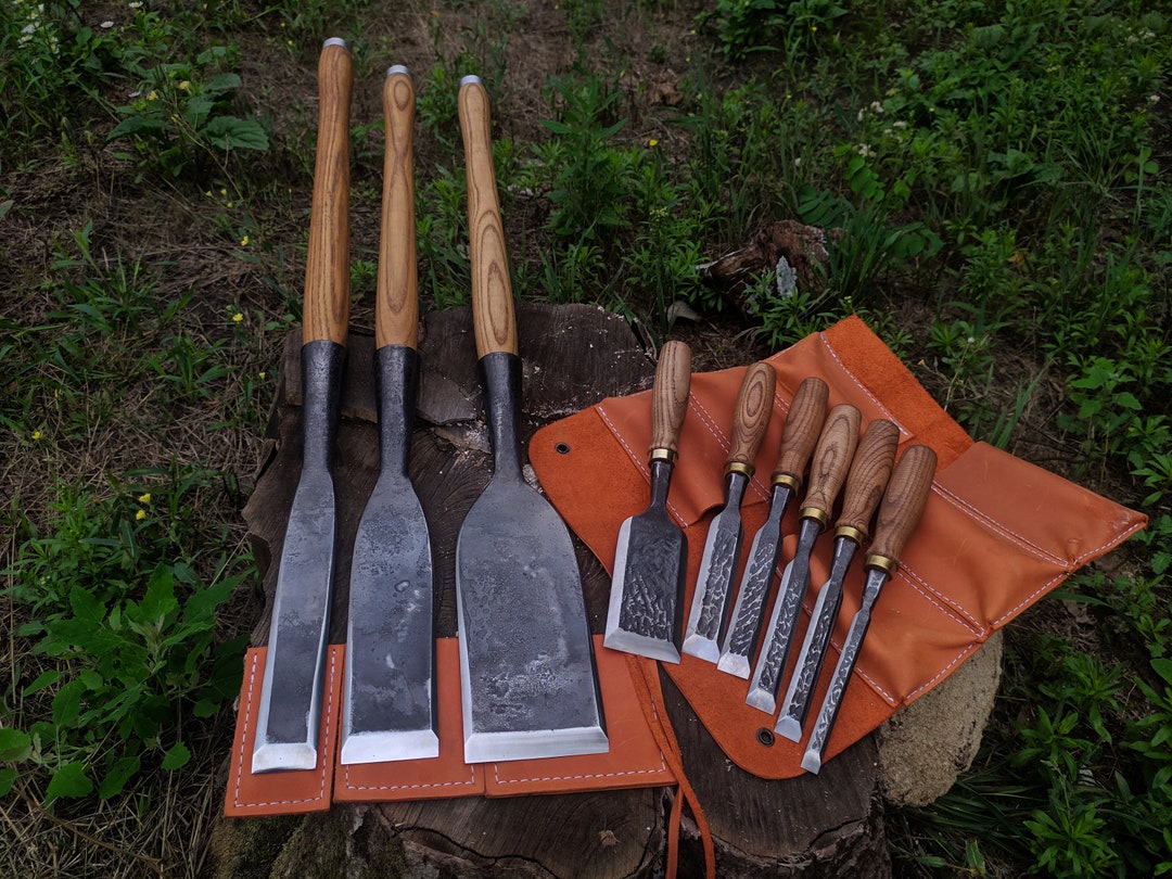 Carpenters Slick Chisel Set 9pcs. Forged Timber Framing - Etsy