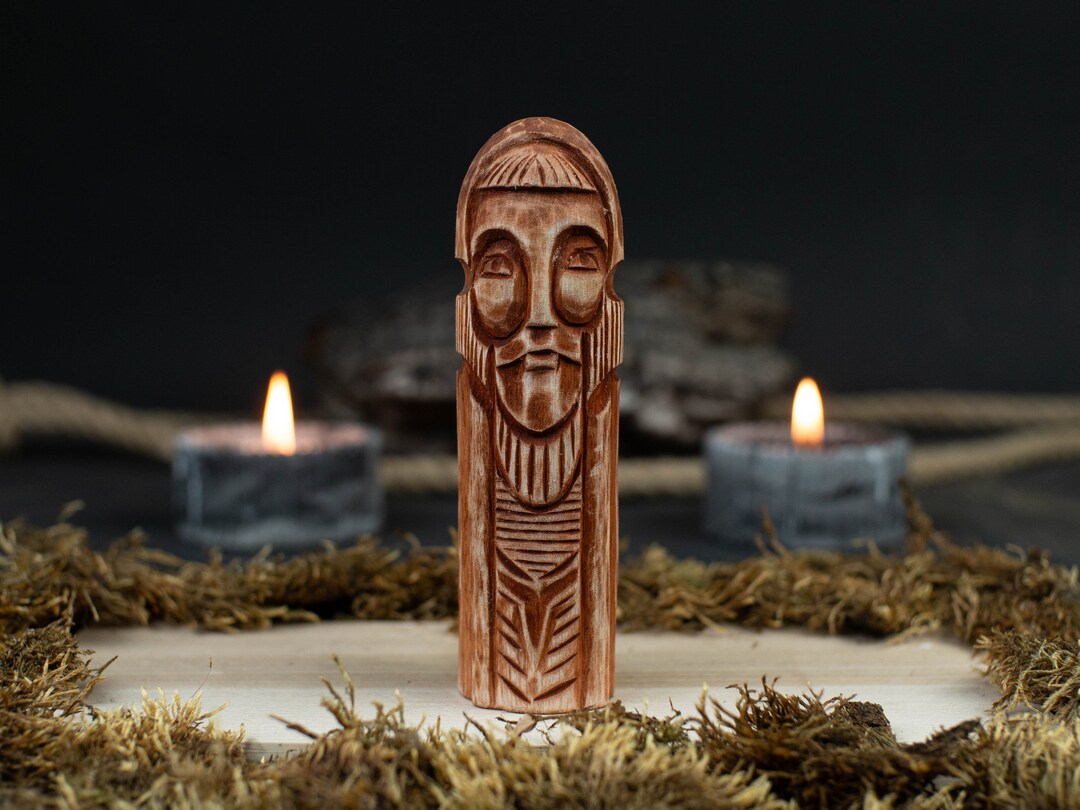 Wooden Figurine Tyr. Hand-carved Wooden Statue. Scandinavian Gift ...