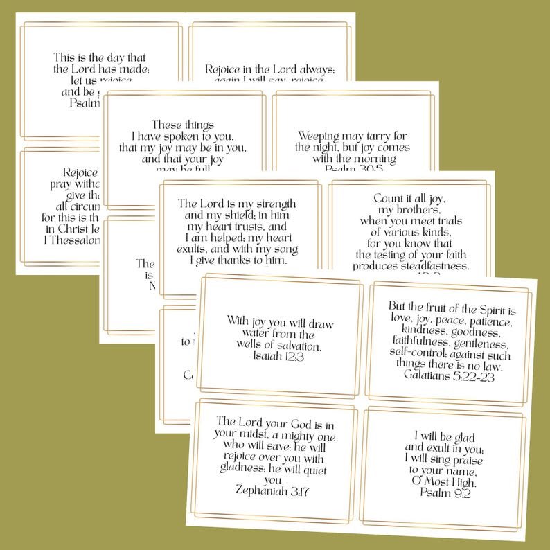 30 Daily Joy Gratitude & Joy ESV Bible Verses Printable Christian ...
