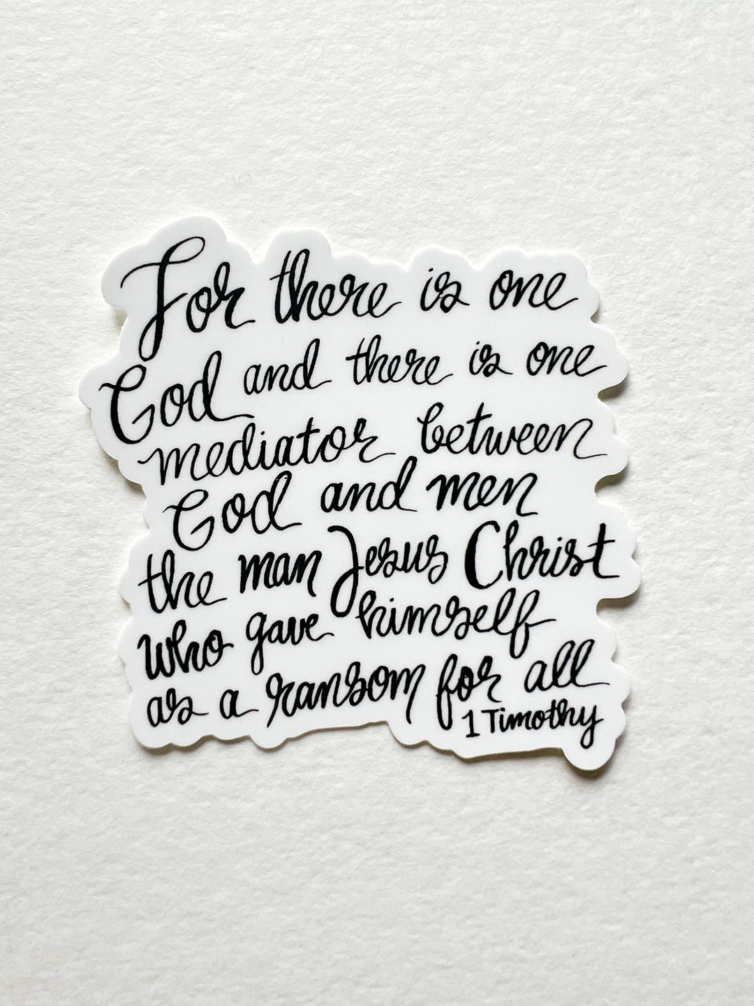 1 Timothy Bible Verse Sticker Vinyl Sticker 3x2.82 Inches Scripture ...