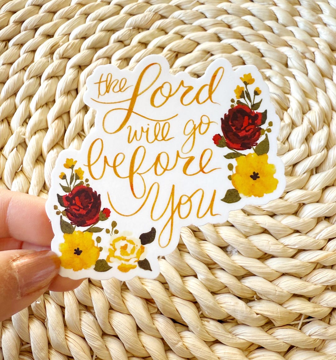 The Lord Will Go Before You Sticker | Isaiah 52:12 ESV | Handpainted ...