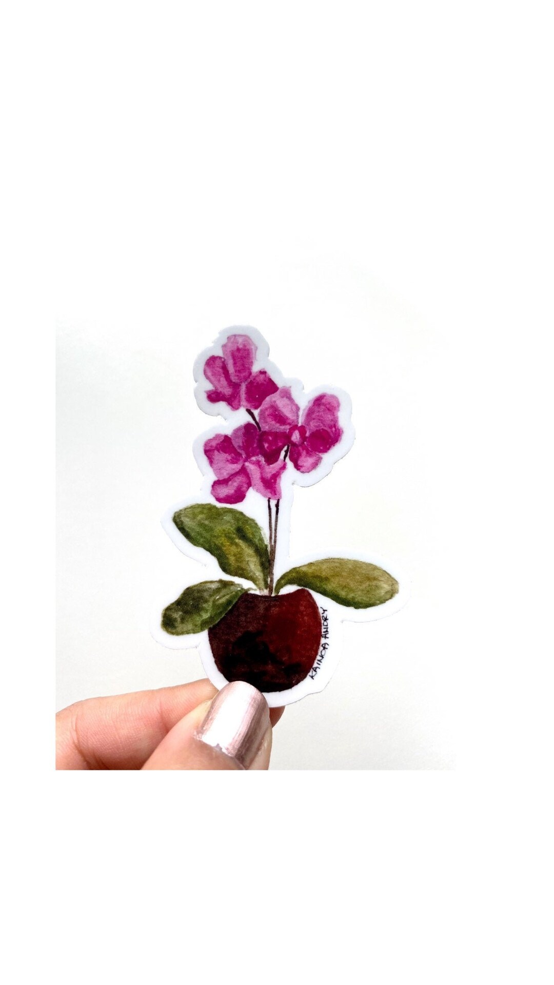 Orchid Sticker 2.01x3inches for Laptop, Waterbottle or Journal Flower ...