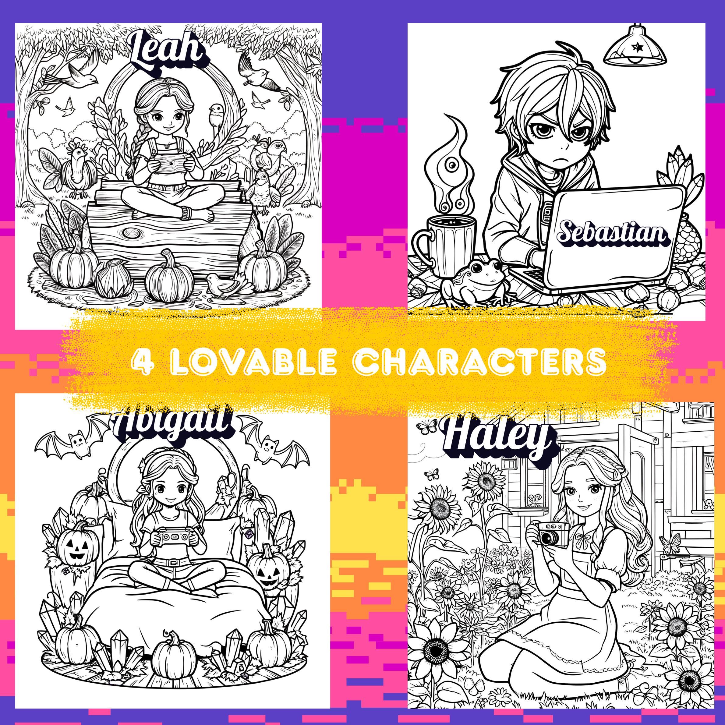 Stardew Valley Inspired Coloring Pages PDF – Cozy Cottagecore Farm Life ...