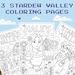 Stardew Valley Coloring Pages - Digital Download, Haley, Harvey and ...