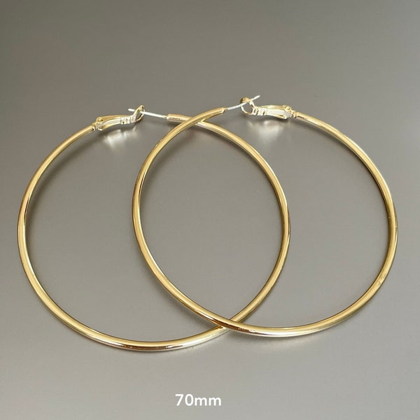 Large Hoop Earrings - Etsy