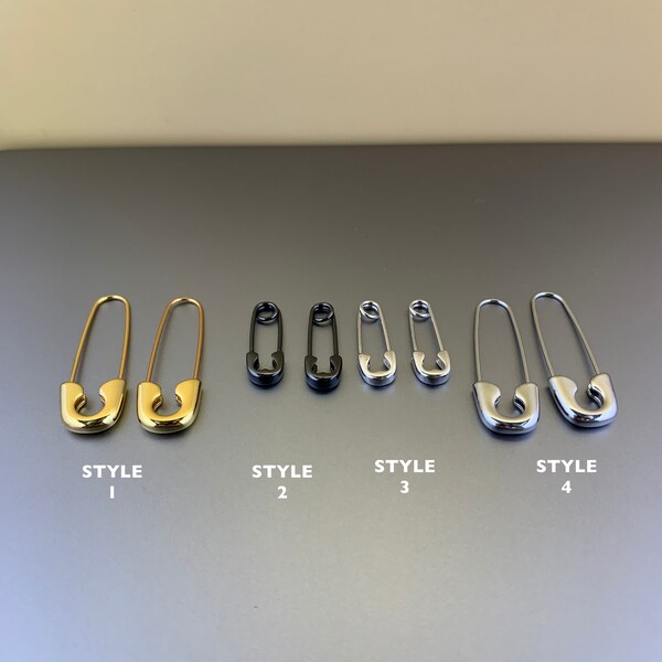 Safety Pin Earrings - Etsy
