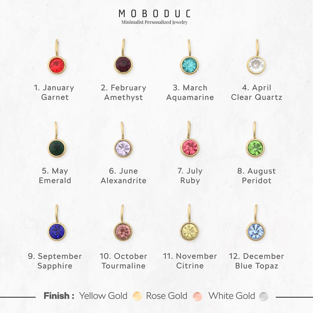 Birthstone Charms for Necklace Add on Charms Birthstone - Etsy