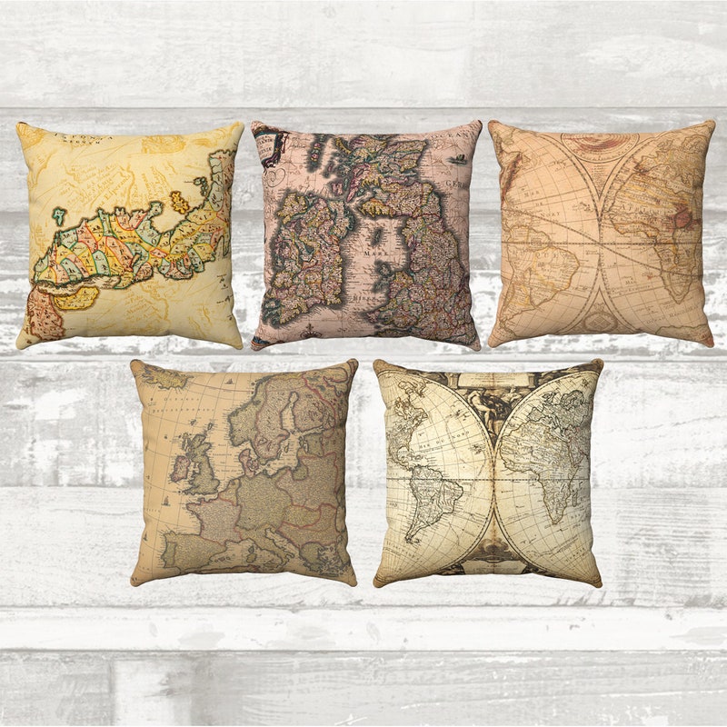 Map Pillow - Etsy