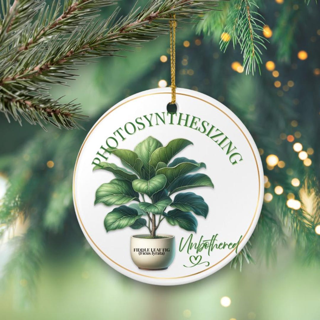 Fiddle Leaf Fig Ornament, Houseplant Plant Lover Gift, Plant Mom ...